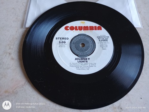 1978 COLUMBIA JOURNEY LIGHTS STEVE PERRY DEMO/PROMO VINYL 45 7" RECORD ...