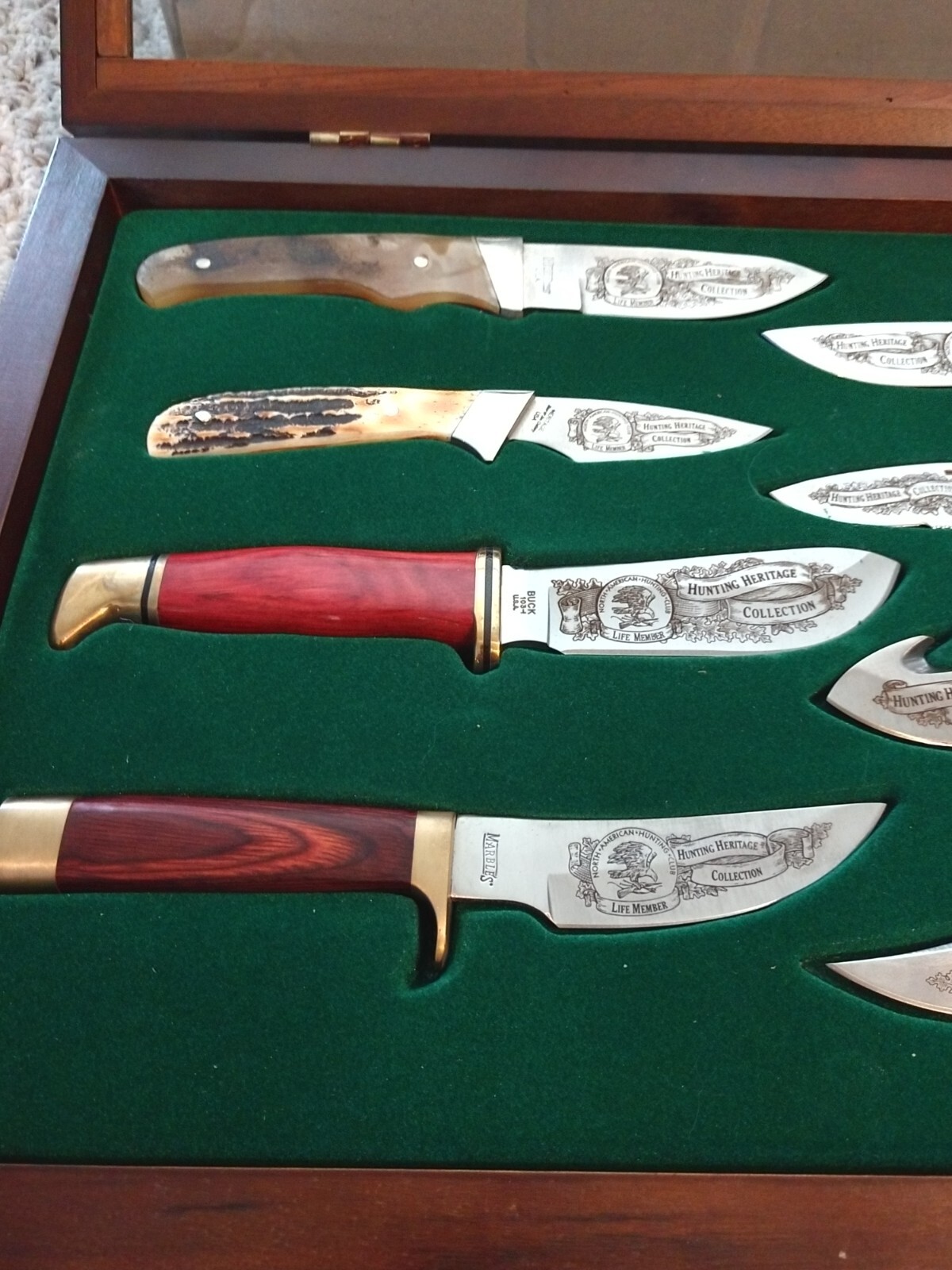 North American Hunting Club Hunting Heritage Collection 8 Pc Knife Set ...