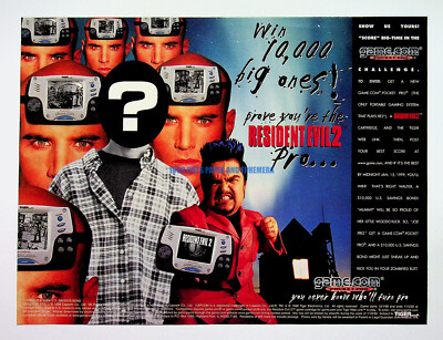 Resident Evil 2 Tiger Game.Com Pocket Pro 1998 Print Magazine Ad Poster ...