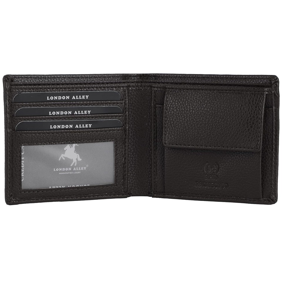 LONDON ALLEY Onex Black Wallet | RFID Protected | Classic Leather ...