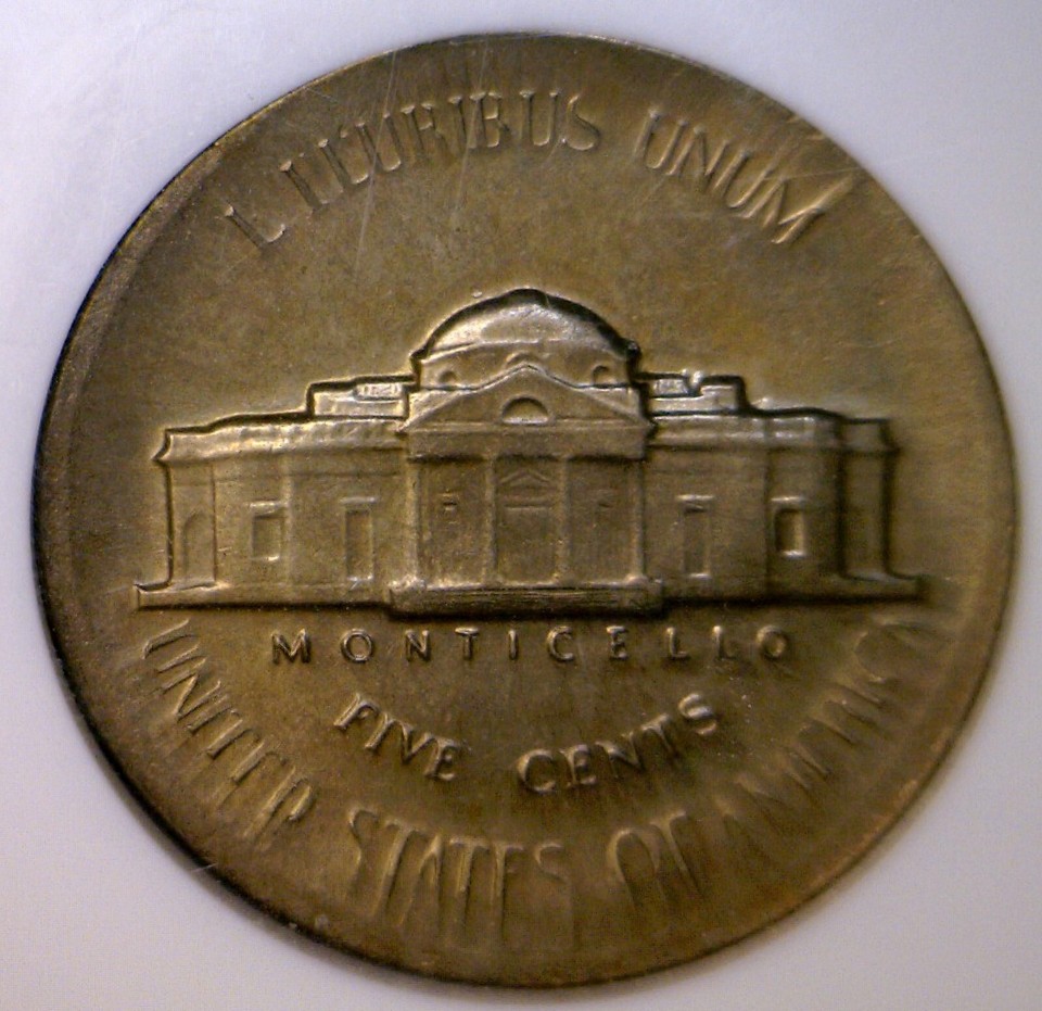 1964 ERROR NGC MS63 Broad Struck Jefferson Nickel NICE Broad Strike CH ...