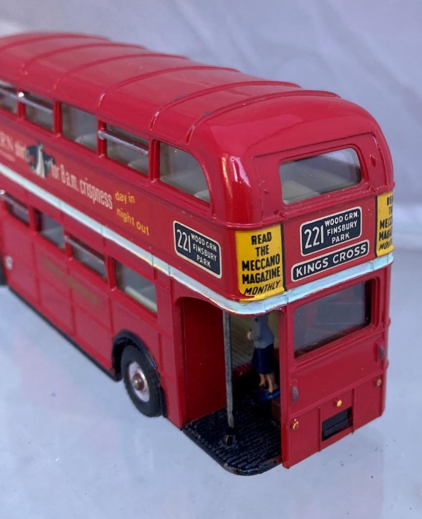 DINKY TOYS #289 ROUTEMASTER DOUBLE DECKER BUS "TERN SHIRTS" ADDED BLACK ...