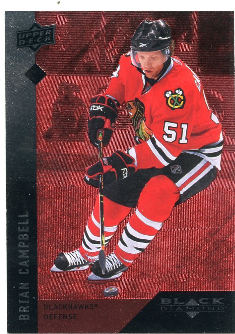 09/10 BLACK DIAMOND RUBY RED #39 BRIAN CAMPBELL 041/100 BLACKHAWKS ...