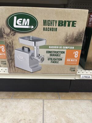 LEM Products 1158 Mighty Bite 500W Brushed Nickel 4.5 lbs. Capacity ...