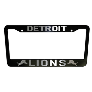 2 UNITS Detroit Lions Black Plastic License Plate Frame Truck Car Van ...