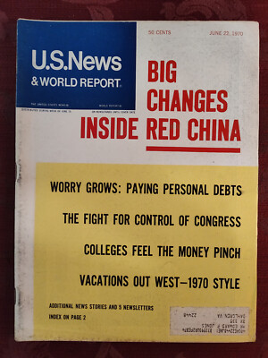 U S NEWS World Report Magazine June 22 1970 Big Changes inside RED ...