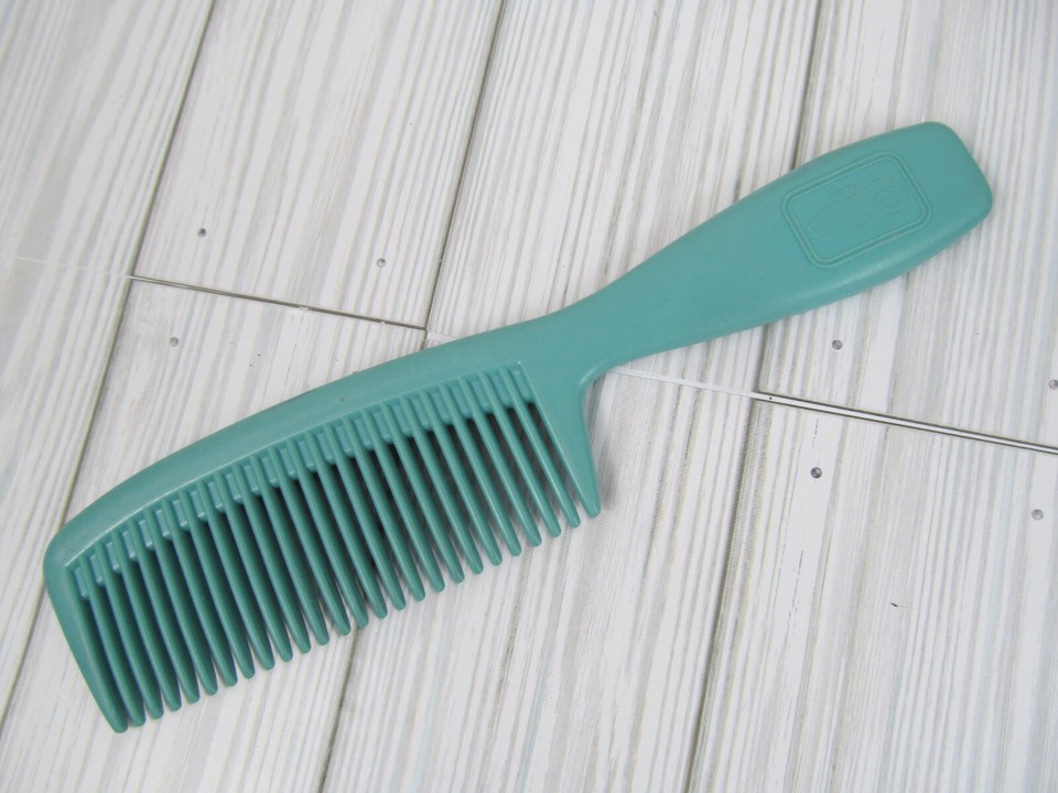 Vintage Avon Aqua Comb Seahorse on Handle 8" Detangling Long Hair Blue ...