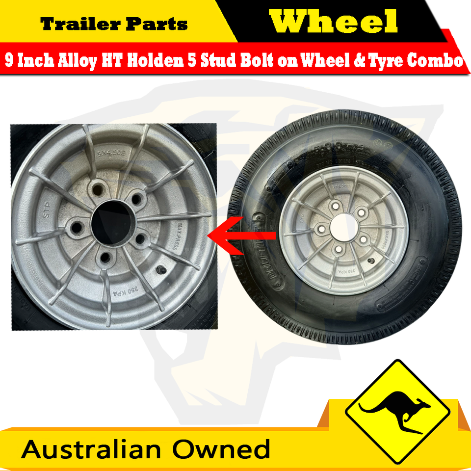 9 Inch Alloy HT Holden 5 Stud Bolt on Wheel & Tyre Combo | eBay Australia
