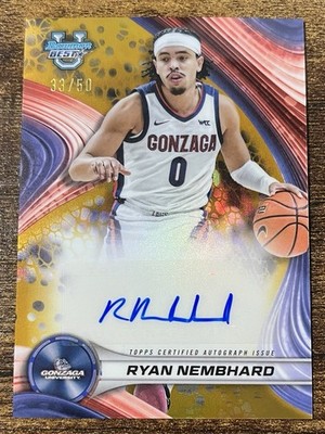 2024-25 Bowman University Best Ryan Nembhard TRUE Gold Auto /50 B24-RN ...