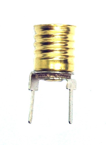 1000pc E10 Lamp Holder CS2542 φ10x15.2mm PCB Soldering Pin type Copper ...