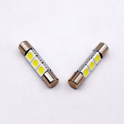 28mm 269 T6.3 Led Xenon White Car Bulbs Sun Visor Vanity Light Lamp ...