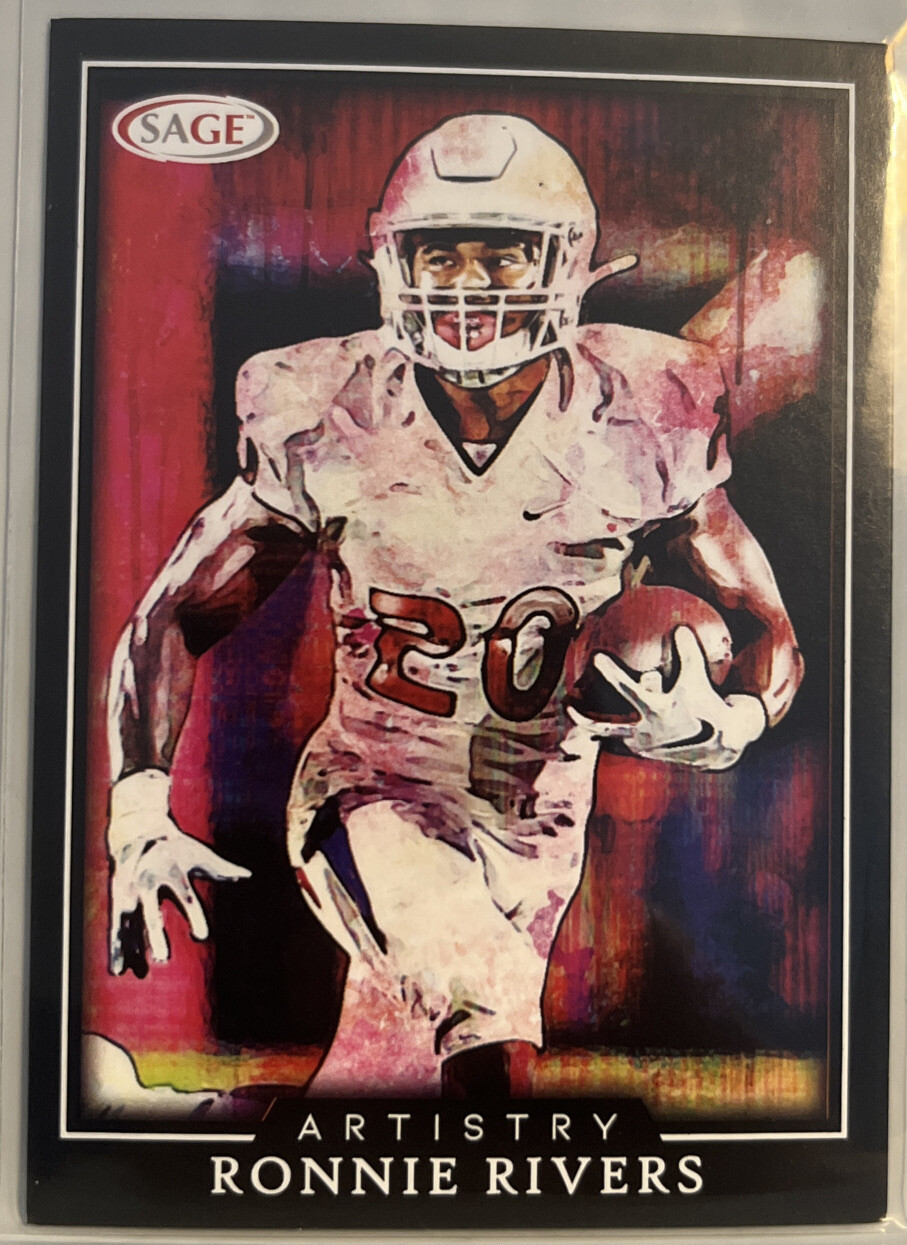 Ronnie Rivers 2022 Sage Artistry Black RC #81 Fresno State/Arizona ...