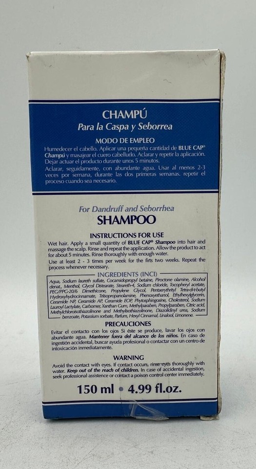 BLUE CAP® - Shampoo For Dandruff and Seborrhea 150ml [Made In Spain ...