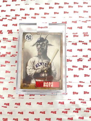 TOPPS PROJECT 70 #666 - 1987 BABE RUTH THE GOAT BY ALEX PARDEE NEW YORK ...