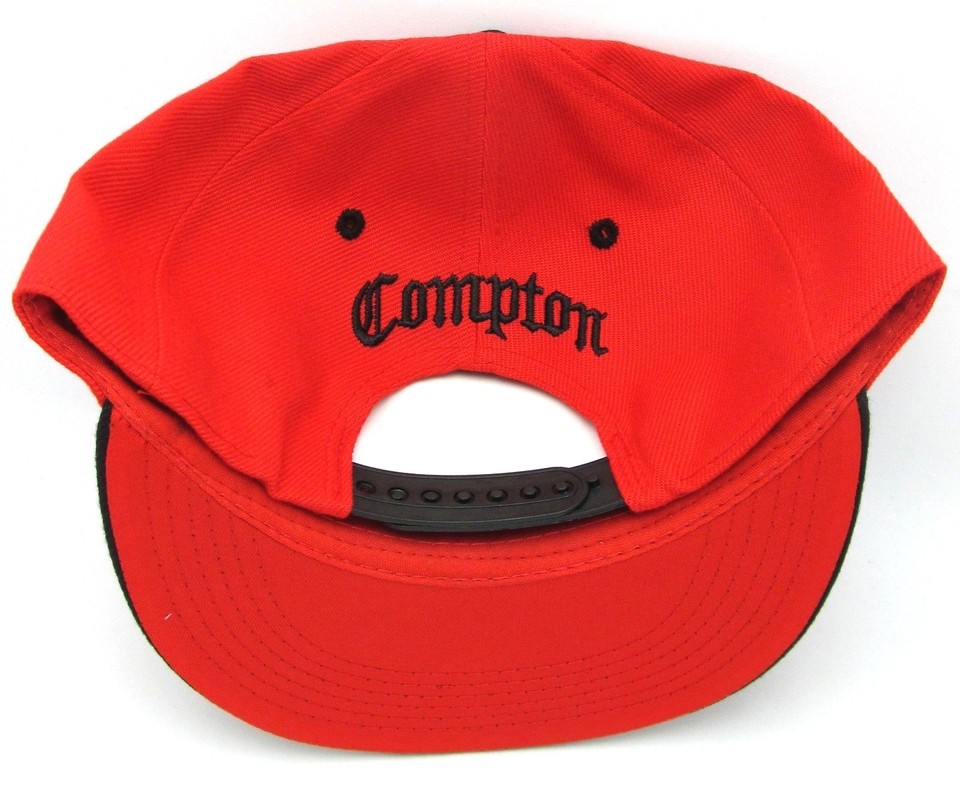 COMPTON Snapback Hat South Central Los Angeles Cali Cap Red Black OSFM ...