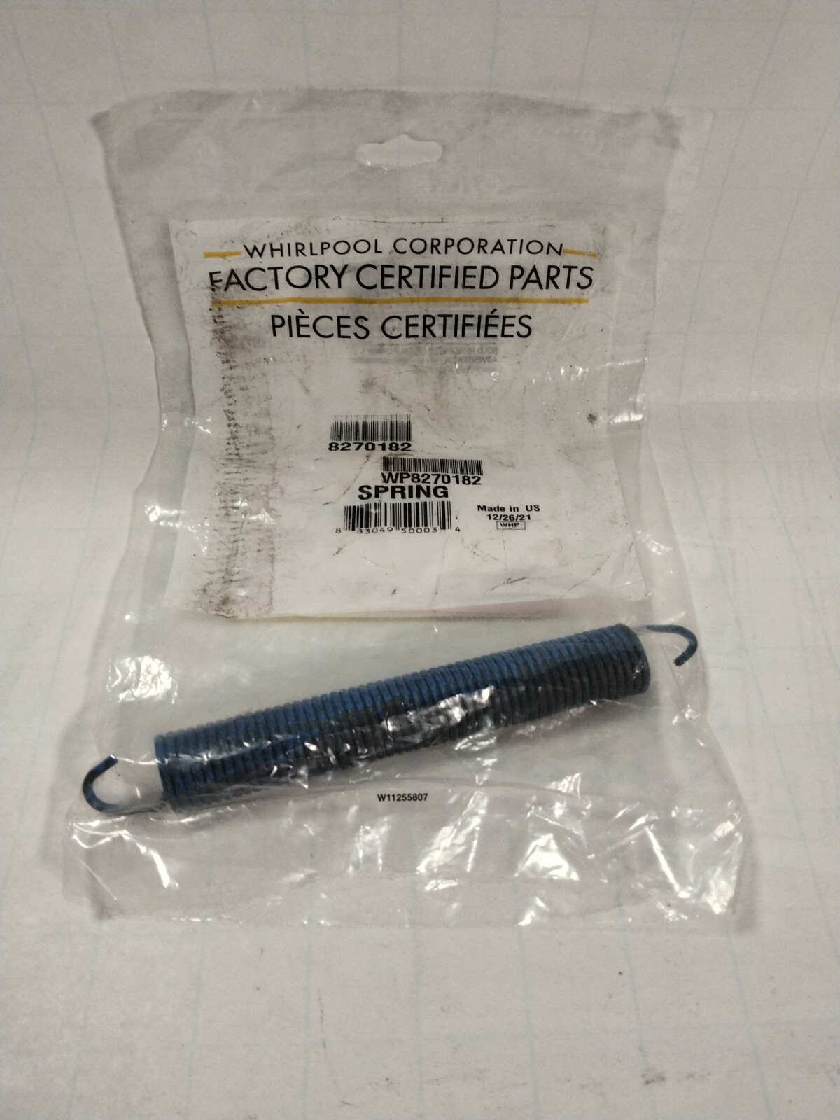 Whirlpool Kitchenaid Dishwasher Door Spring 8270182 WP8270182 ...