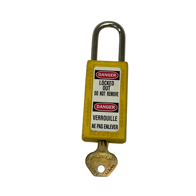 Master Lock Danger Locked Out Do Not Remove, Yellow,3 in | eBay