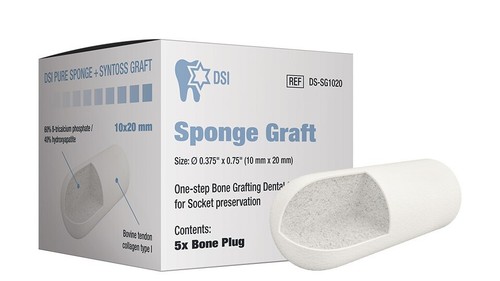 DSI DS-SG1020 Sponge Graft Collagen Plugs With Bone Graft Sterile ...