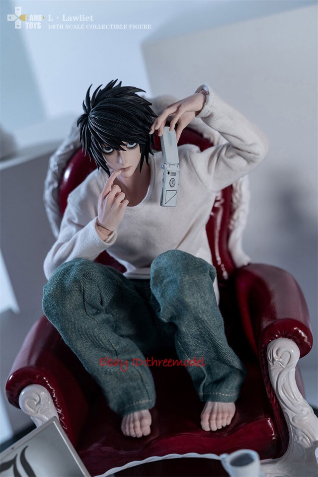 GAMETOYS 1/6 GT-007UP DEATH NOTE L·Lawliet L Action Figure Silica gel ...