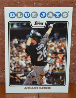 GREAT LOOKING VINTAGE STYLE BASEBALL CARD 2008 TOPPS BLUE JAYS ADAM ...