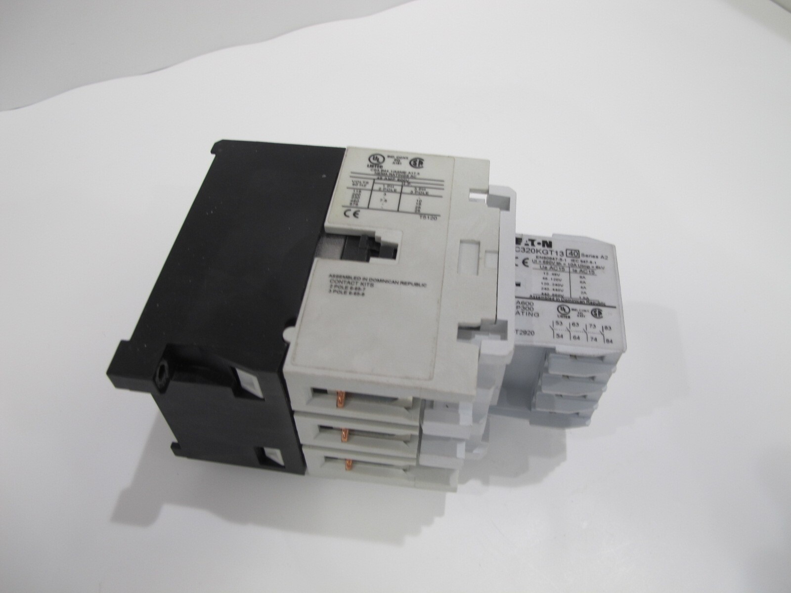 Eaton CN15GN3TB Contactor with C320KGT13 Auxiliary Contact New, No box ...