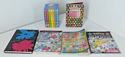 POKEMON Book Lot Pokedex Sun Moon Sword Shield Stickers + Adventures ...