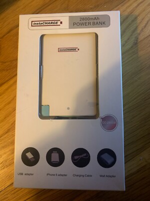 Instacharge 2800 mah Purple Power Bank Phone Tablet MP3 Battery Charger ...