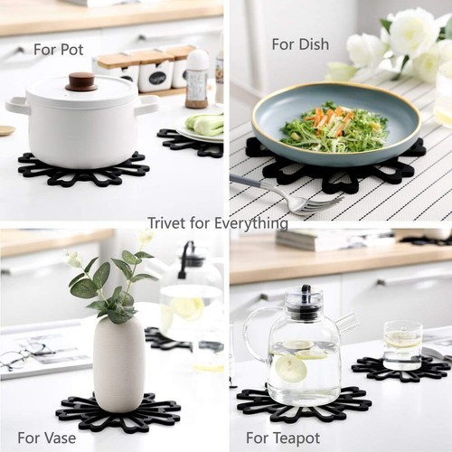 Extra Large Thick Silicone Trivet Mat Set for Hot Dishes Pots and Pans ...