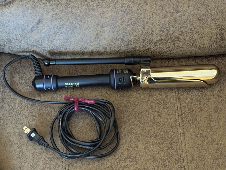 Hot Tools Professional Marcel Curling Iron Gold Barrel Adjustable Heat ...