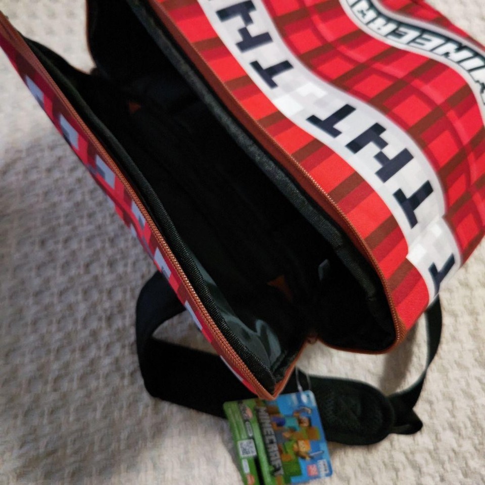 Minecraft TNT Design Large Backpack Adjustable Strap New Gaming Bag | eBay