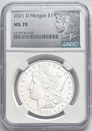 2021 D SILVER MORGAN DOLLAR DENVER MINT MARK NGC MS70 PEACE AND MORGAN ...