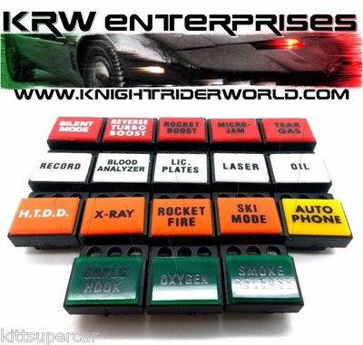 1982 PONTIAC FIREBIRD KNIGHT RIDER KITT 2TV DASH SWITCHPOD EXTRA BUTTON ...