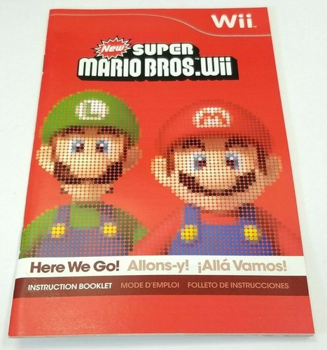 NEW Super Mario Bros.Wii for Wii Instruction Manual Booklet ONLY!! | eBay