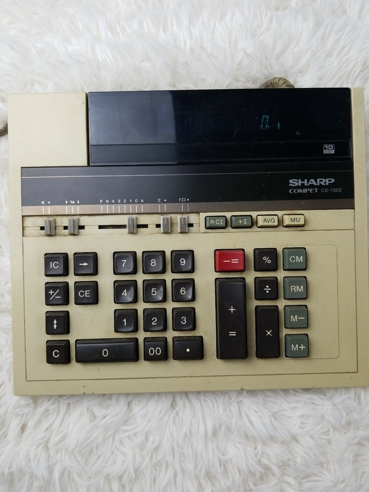 Vintage Sharp COMPET CS-1302 10-Digit Electrical Calculator Adding ...