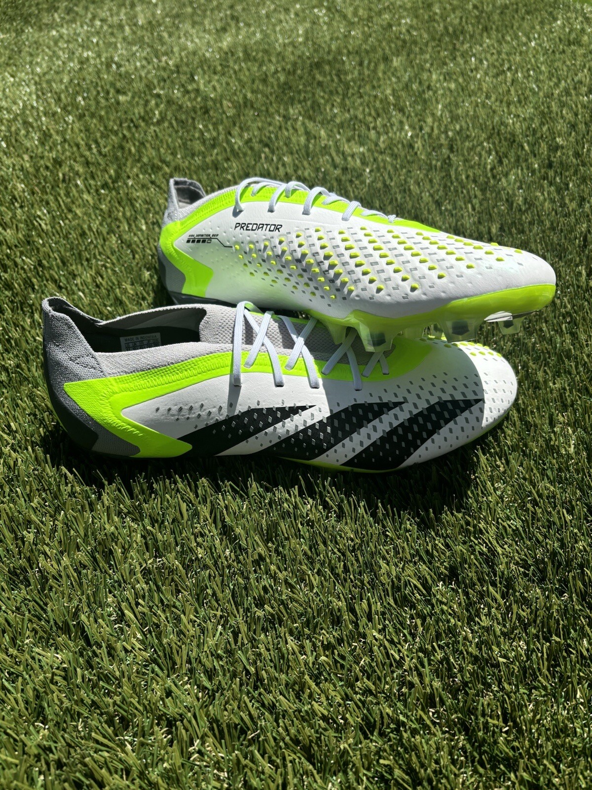 Adidas Predator Accuracy.1 FG Soccer Cleats White/Green GZ0032 Mens ...