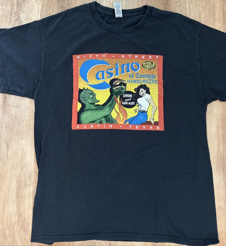 Casino El Camino T-shirt Vtg Austin TX Bar&Grill Mens L Large Pin Up ...