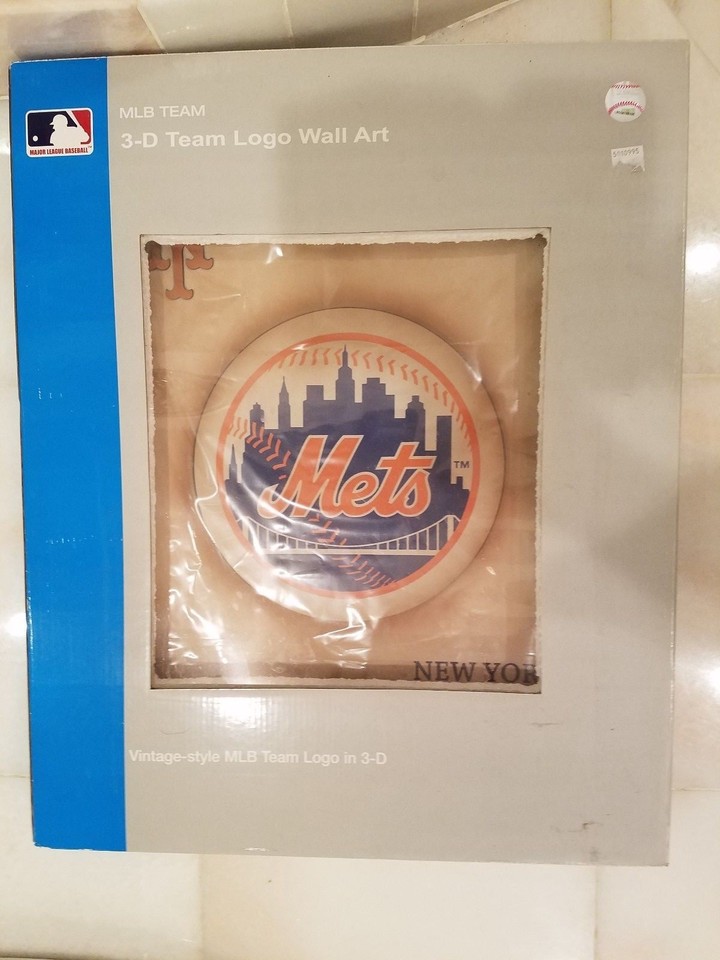 NEW 3-D Vintage-Style MLB Team | MLB Licensed | Mets | Wall Art | Wood ...