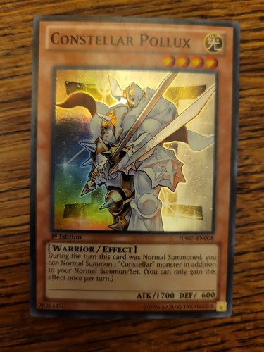 Constellar Pollux 1st Edition - Super Rare Holo Foil Yugioh Card HA07 ...