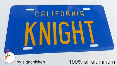 KNIGHT RIDER TRANS AM "KNIGHT" LICENSE PLATE DAVID HASSELHOFF KITT, all ...