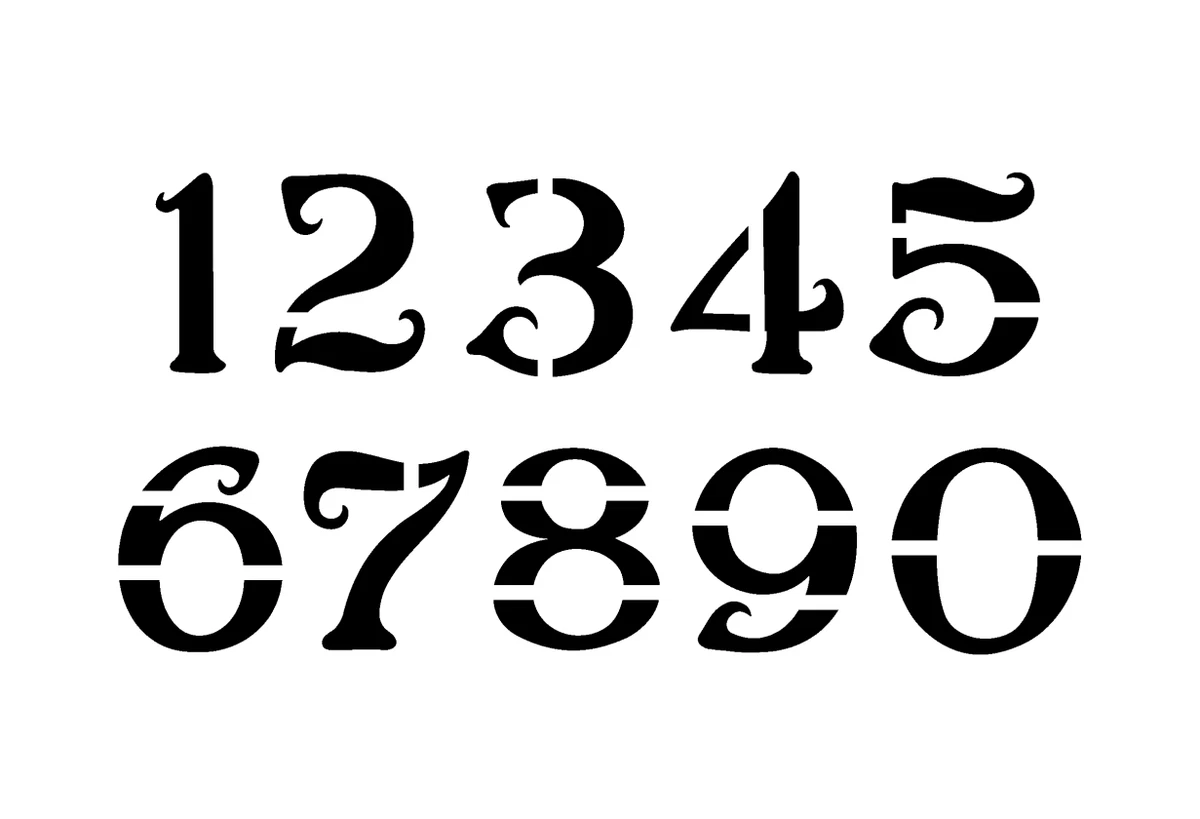 Fancy Number Stencils