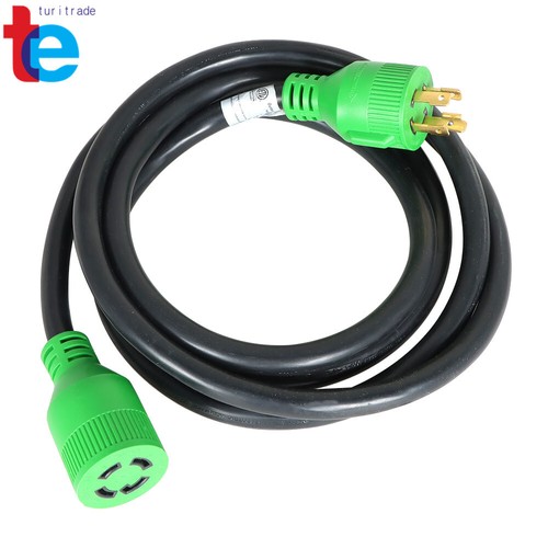 Generator Extension Cord 10 Ft 4 Prong Power Cable 10 4 30 Amp Adapter ...