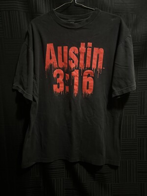 Vintage 90s WWF Stone Cold Steve Austin 1998 Blood Stone Mens Size L ...