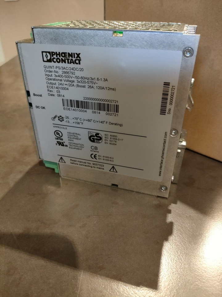 Phoenix contact QUINT-PS/ ЗАС/24DC/20 2866792 | eBay