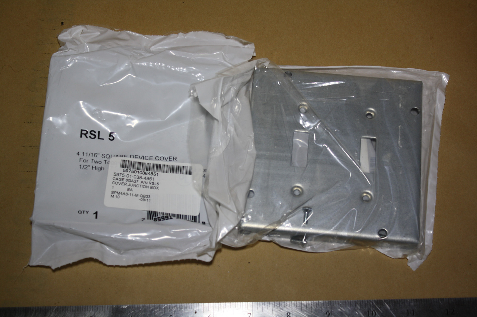 RSL5 4 11/16" Square Device Cover Two Toggle 1/2" High 7.5 cu.in. LOTS ...