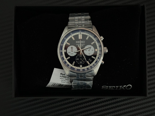 SEIKO Blue Dial white subdials Dynamic chronograph SSB427-MINT | eBay