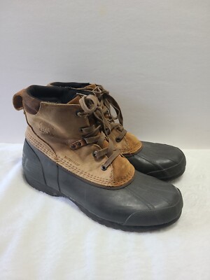 Sorel Ankeny Elk Stout Leather Waterproof Snow Rain Duck Boot Mens 11 ...