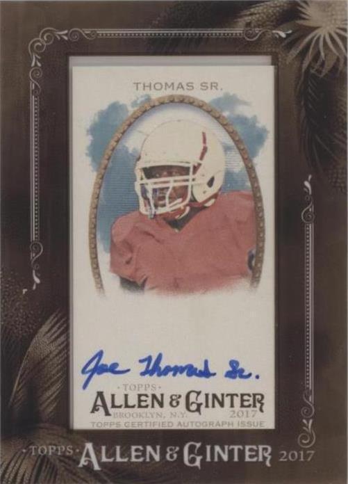 2017 Topps Allen & Ginter - Autographed Minis Joe Thomas Sr. #MA-JTS ...