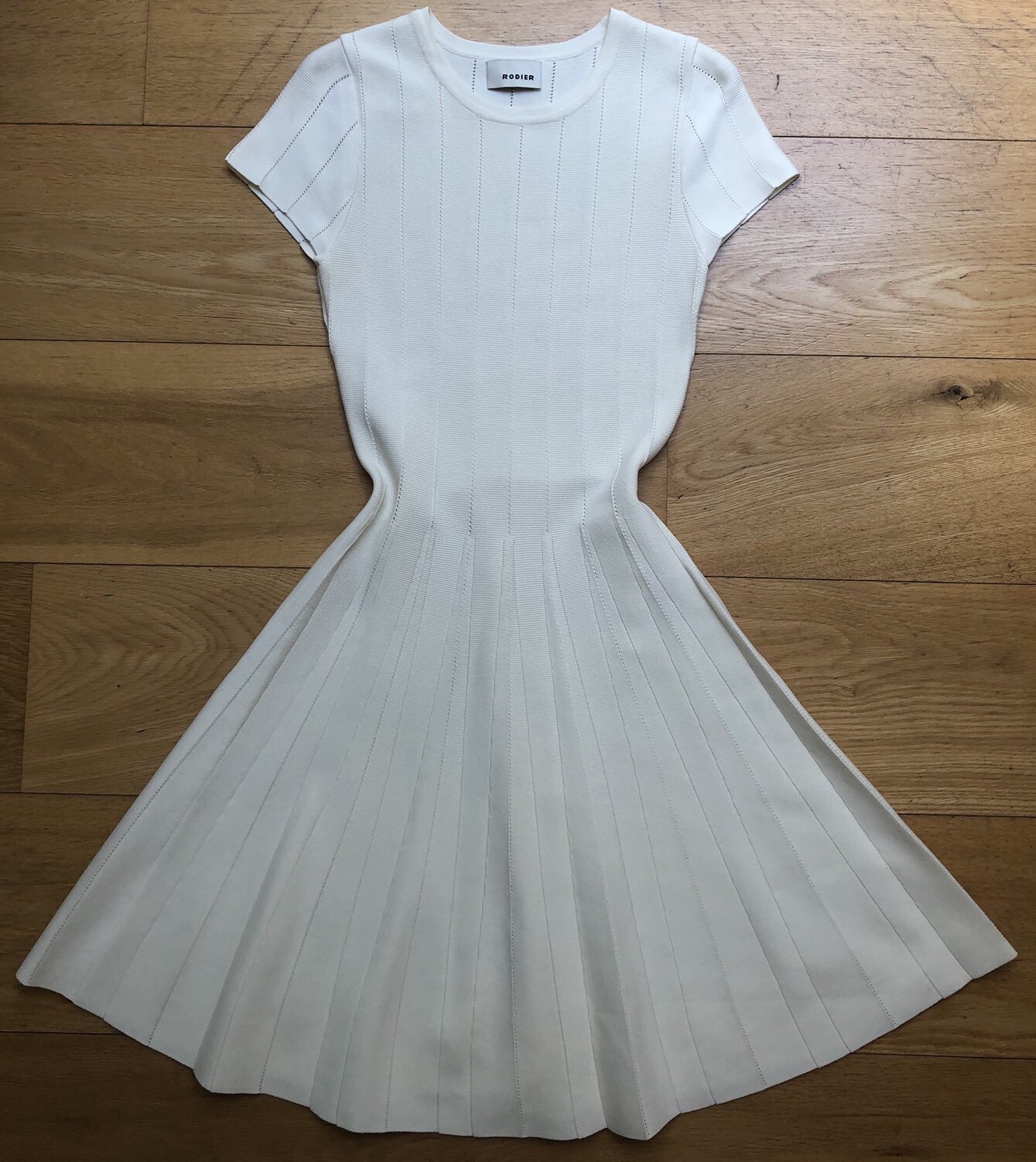 White Designer Inspired Rodier Skater Designer Dress Alaia Style FR36 ...