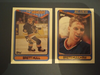 1990-91 Topps hockey Brett Hull Card Lot #4 & #77 in ex-nm condition | eBay