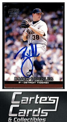 Brian Moehler 2000 Pacific #165 Detroit Tigers TTM/IP Signed ...